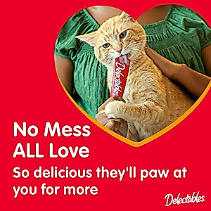 Hartz Delectables Squeeze Up Interactive Lickable Wet Cat Treats for Adult & Senior Cats, Tuna & Salmon, 32 Count