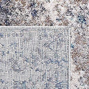 SAFAVIEH Aston Collection 3' x 5' Grey / Navy ASN718F Modern Abstract Non-Shedding Living Room Bedroom Accent Rug