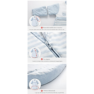 Babyah Kids Wearable Blanket Toddlers Baby Sleeping Bag Sleeves Detachable