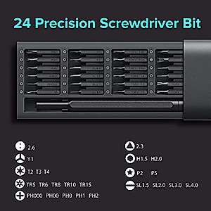 Xiaomi Mi Precision Screwdriver Set, 24 Magnetic Driver Bit Set, Pocket Screwdriver Tool Set, Mini Screwdriver Kit, Repair Tool Kit for Electronics