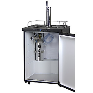 Kegco K309X-1 Keg Dispenser, 1 Faucet, Black Stainless Steel