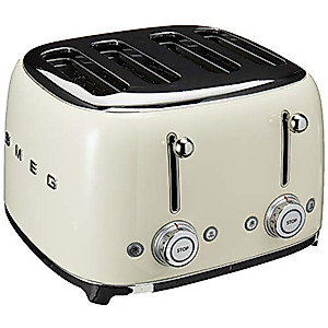 Smeg 50s Retro Line Cream 4x4 Slot Toaster