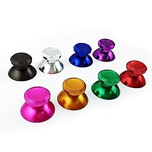 3D Aluminum Thumbsticks Analog Stick for PlayStation Dualshock 4 PS4 Pro Slim Controller Metal Joystick Cap for Xbox ONE Dualshock 4 Controller (Pink)