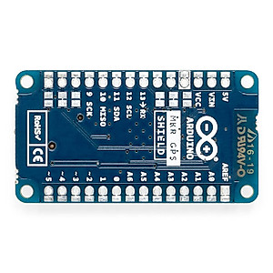 Arduino MKR GPS Shield [ASX00017] - High-Performance GNSS Module MKR Boards, Featuring u-blox SAM-M8Q, Multi-Constellation Support (GPS, GLONASS, Galileo), and Plug 'n' Play Functionality.