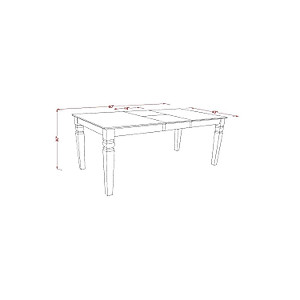 East West Furniture WENI5-BLK-C 5 Piece Dining Room Furniture Set Includes a Rectangle Kitchen Table with Butterfly Leaf and 4 Linen Fabric Upholstered Chairs, 42x60 Inch