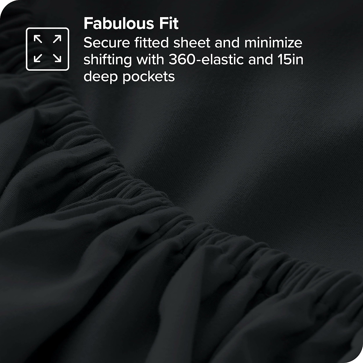 Bare Home Full Sheet Set - Luxury 1800 Ultra-Soft Microfiber Full Bed Sheets - Double Brushed - Deep Pockets - Easy Fit - 4 Piece Set - Bedding Sheets & Pillowcases (Full, Black)