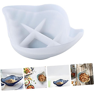 1pc Conch Plate Mold Resin Molds Tray Molds for Resin Silicone Molds for Resin Silicone Jar Mold Resin Trinket Container Mold Silicone Shell Tray Professional DIY Mold Crafts Mold