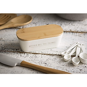Tablecraft Butter Dish with Lid, 7.75 x 3.25 x 2.5, Melamine