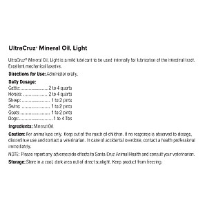 UltraCruz - sc-395544 Mineral Oil Light Supplement for Horses, Livestock and Dogs, 4 x 1 Gallon