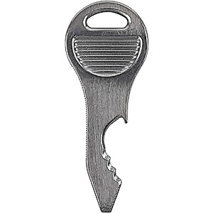 Nite Ize KCT1010-1088 DoohicKey QuicKey Stainless-Steel 5-in-1 Keychain Multi Tool with Key Hole Attachment, Stainless Steel