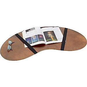 Trademark Innovations 32" Portable Curved Shape Dark Wood Lap Desk for Laptop