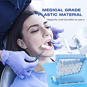 faruijie Dental Cotton Roll Dispenser Holder Organizer Hygienic Cotton Roll Divider Professional Clinic Home Use Transparent Press Type