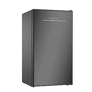 Frestec 3.2 Cu.Ft. Small Refrigerator with Freezer, Mini Fridge for Bedroom, Mini Dorm Refrigerator, One-Touch Defrosting System, Energy Saving, for Office, Home, Apartment (Black)