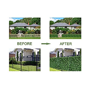 Bybeton Artificial Ivy Privacy Fence Screen - 40" X 120" UV-Anti Fake Leaves Vines - Patio Balcony Privacy, Garden, Backyard Greenery Wall Decor