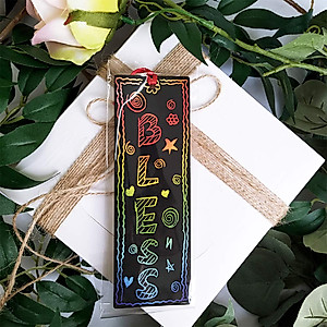 Supla 36 Set 2 Style Magic Scratch Rainbow Bookmarks Making Kit for Kids Students Party Favor Scratch Paper DIY Bookmarks Bulk with Scratching Tools Satin Ribbons for Classroom Activities