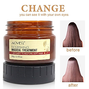 IFUDOIT Magical Hair Treatment Mask, Hair Mask for Dry Damaged Hair and Growth,Professtional Hair Conditioner,5 Seconds to Restore Soft,Fights Breakages and Split Ends,Protect Hair Roots