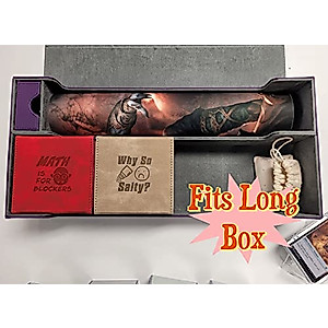 JGFinds XL Card Deck Box for Double Sleeved Commander, Holds 100+ Cards, Larger Sideloading Compatible with Magic the Gathering MTG (Math Is For Blockers)