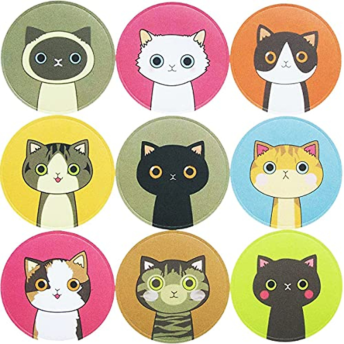 Cat Sticker, Cute Kitty Kitten Stickers for Kid Rewards, Cake Decoration, Sealing Greeting Cards, Birthday Party, Classroom Preschool ArtToy Sticker (Cat Sticker L 99pcs1.5'')