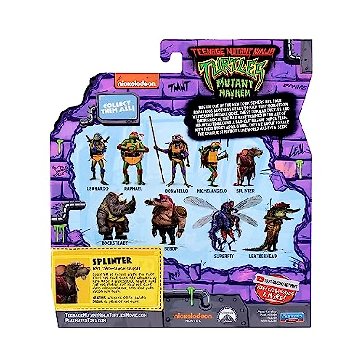 Teenage Mutant Ninja Turtles: Mutant Mayhem 4” Splinter Basic Action Figure by Playmates Toys