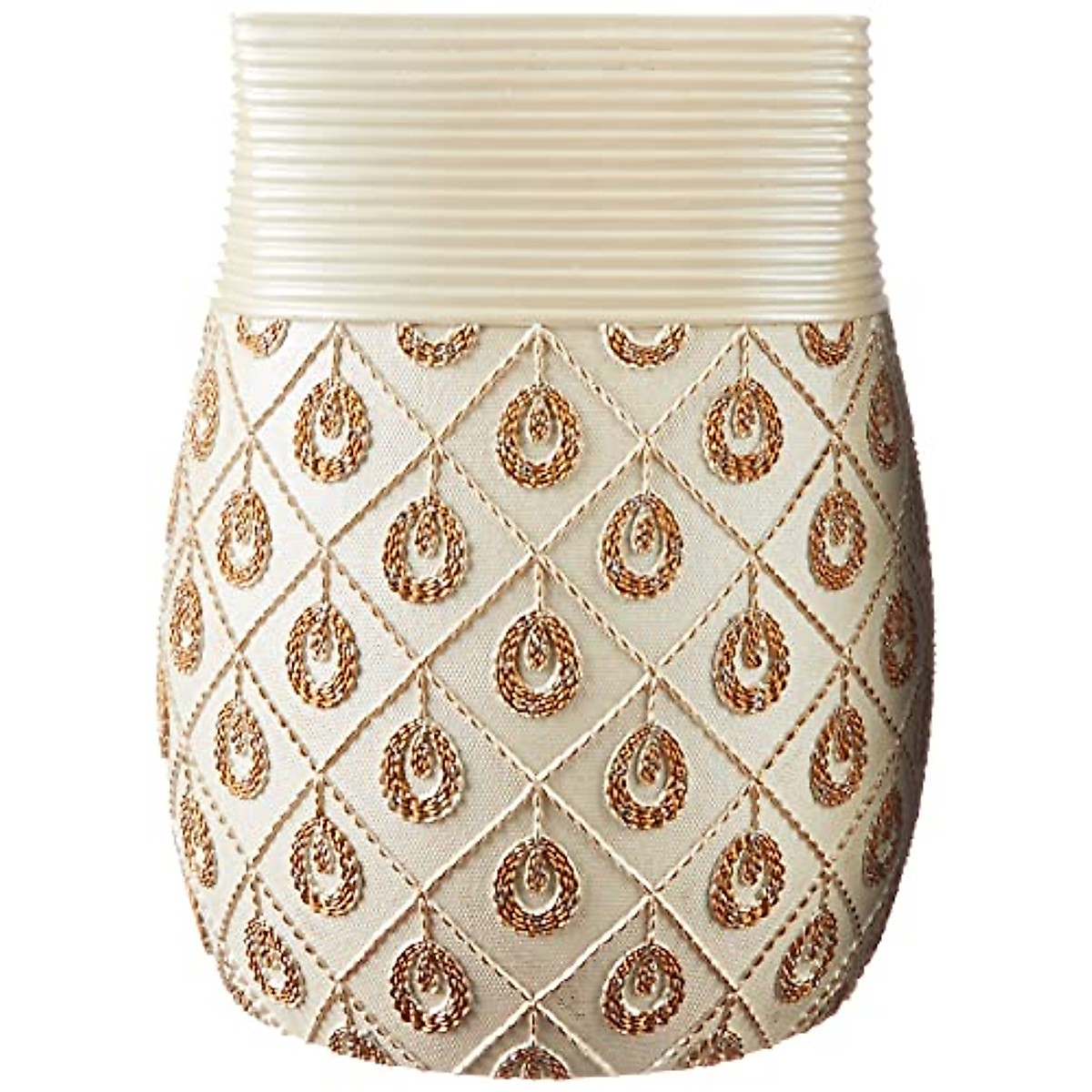 Popular Bath 843941 Seraphina Waste Basket,Ivory