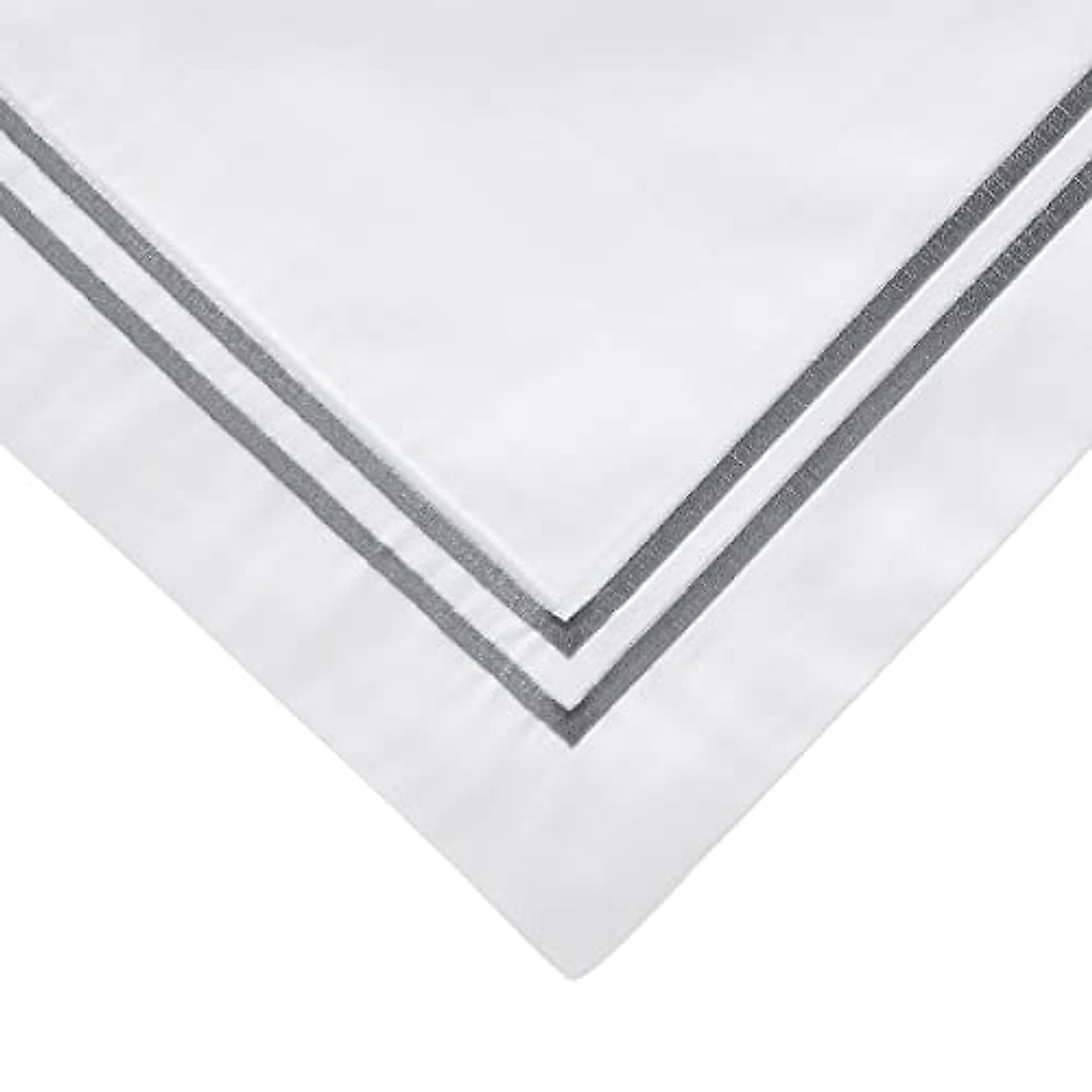 Amazon Brand – Pinzon 400-Thread-Count Egyptian Cotton Sateen Hotel Stitch Sham - European, Silver Grey, 1 count