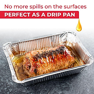 IDL Packaging Aluminum Foil Pans with Lids, Deep - 15 pc Chafing Dish Set - 5 Full Size and 10 Half Size Steam Table Pans + Lids - Disposable Cookware for Catering, Buffet, Party, BBQ