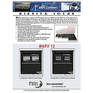 Midnite Solar Mnpv12 Photovoltaic Combiner Box - 12 Breakers