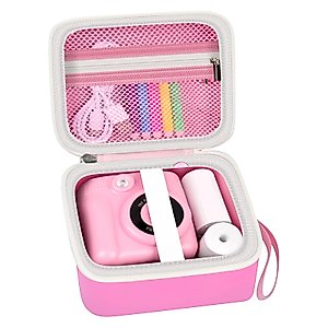 Kids Instant Print Camera Case Compatible with ESOXOFFORE for Dylanto for DUDUDRAGON for GKTZ for Dafotil for Careenoah for Aasonida Toddler Digital Prints Paper Storage Bag (Box Only) Light Pink