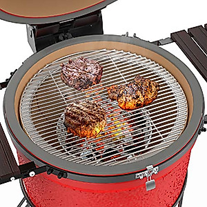 Skyflame 14 Inch Stainless Steel Charcoal Basket Accessories Compatible with Kamado Joe Classic | Large Big Green Egg | Pit Boss | Louisiana Grills & Other Grills - New Version of Hollow Holes Design