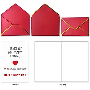 Ziwen Lovely Bosses Day Gifts for Women, Encourage Thanks Greeting Card from Employee, Humorous Card for Boss Lady, Cheeky Boss's Day Card for Boss Leader…