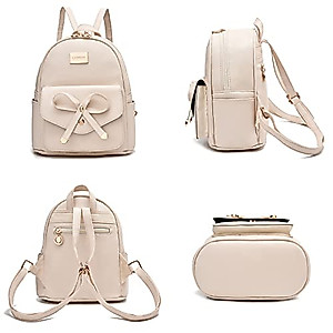 LCFUN Cute Mini Leather Backpack Fashion Small Daypacks Purse for Girls and Women