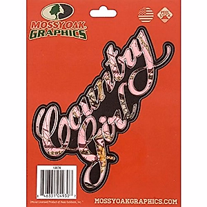 Mossy Oak Graphics Pink Country Girl Decal Bumper Sticker for Windows, Cars, Trucks, Laptops, 13078