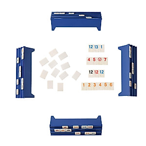 Point Games Classic Rummy Cube Game Full Size, with 3 Tier Foldable Racks and Tiles, in a Super Durable Canvas Travel Bag