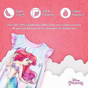 Disney Girls' Little Mermaid Nightgown, UNDER THE WATER 2, 3T