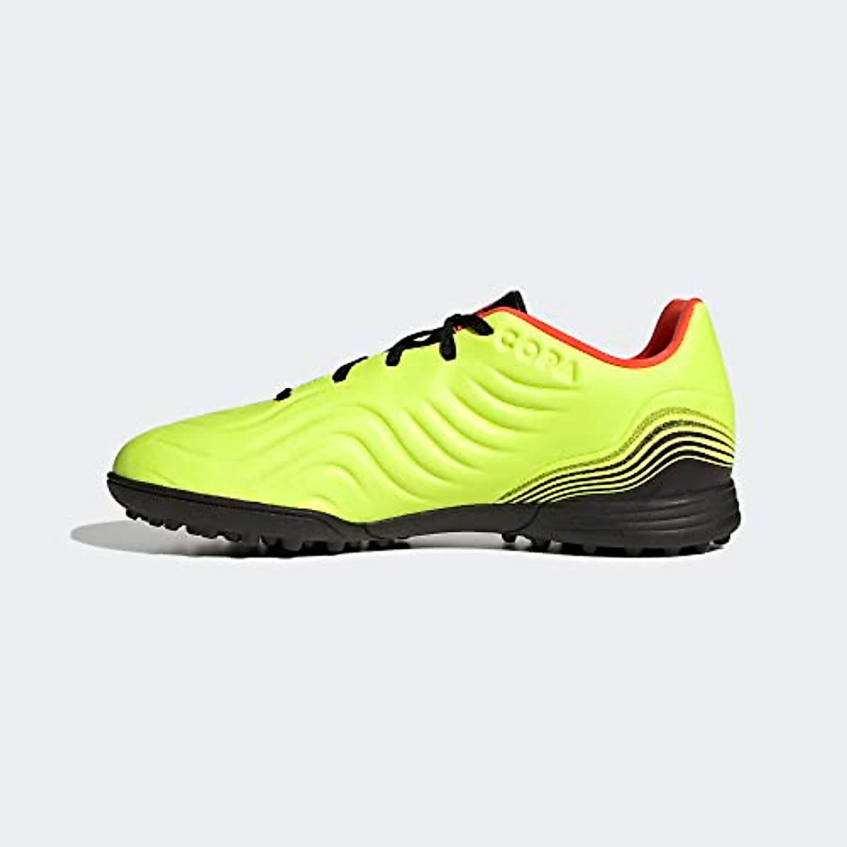 adidas Copa Sense.3 Turf Soccer Shoe, Team Solar Yellow/Black/Solar Red, 4.5 US Unisex Big Kid