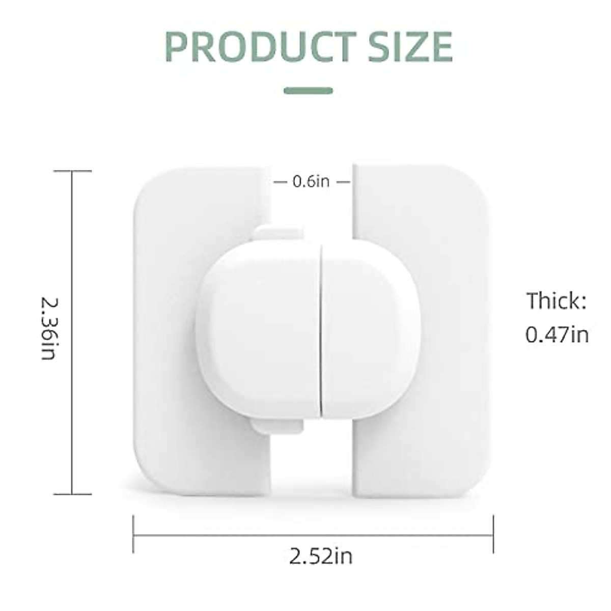 DANHAN 3 Pcs Baby Safety Fridge Lock, Refrigerator Fridge Freezer Door Lock for Kids,Child Proof Refrigerator Freezer Door Lock, No Tools Required and Easy Installation (White)