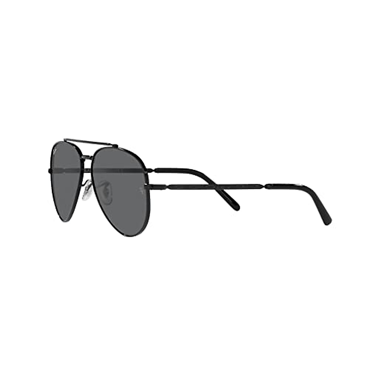 Ray-Ban RB3625 New Aviator Sunglasses, Black/Dark Grey, 62 mm