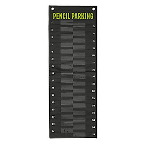 Really Good Stuff Pencil Solution Pocket Chart-Numbered Pencil Dispenser-Hanging Organizer for the Classroom-Storage Supplies for Teachers