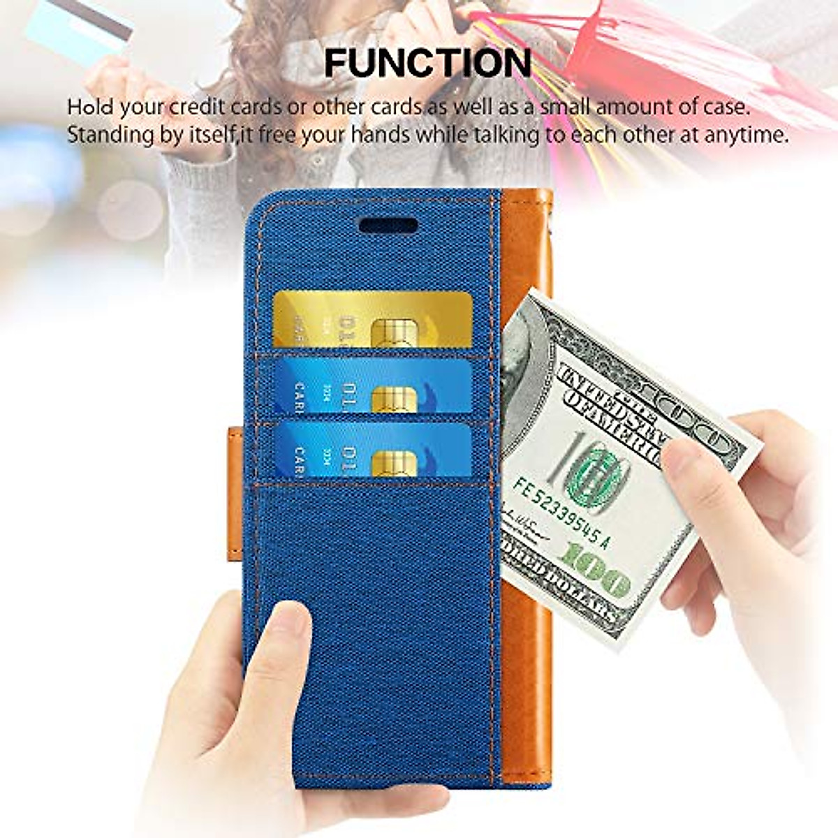 for Gigaset GS160 Case, Oxford Leather Wallet Case with Soft TPU Back Cover Magnet Flip Case for Gigaset GS160 (5”)