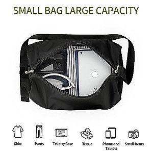 Small Gym Bag for Women Waterproof Workout Bags Mini Duffle Bag for Men Sports Bag Dance Bag Cute Yoga Exercise Bag with Wet Pocket for Exercise Camping Swiming Beach Yoga Dance Black