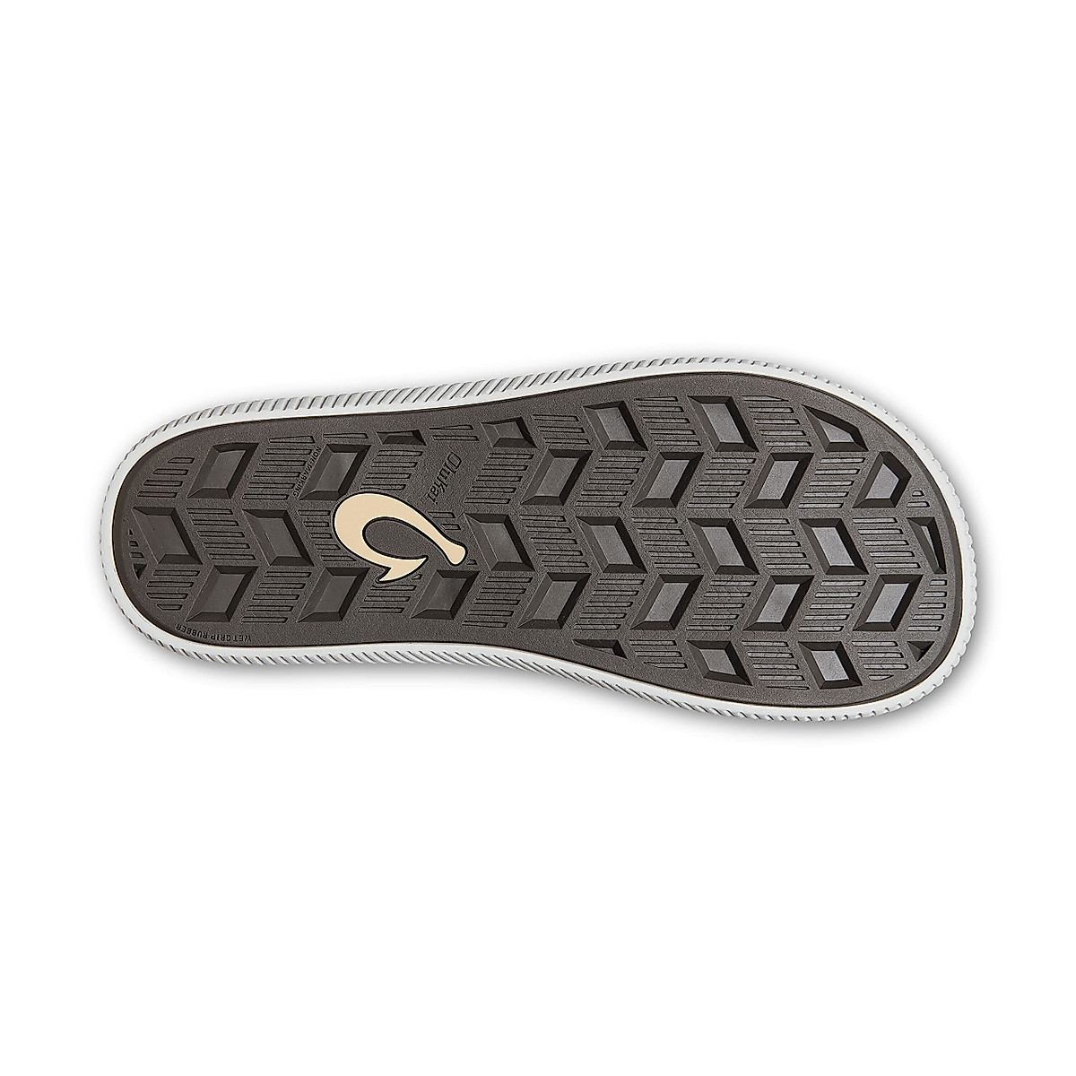 OLUKAI Ulele Men's Beach Sandals, Quick-Dry Flip-Flop Slides, Water Resistant Suede Lining & Wet Grip Soles, Soft Comfort Fit & Arch Support, Stone/Stone, 12