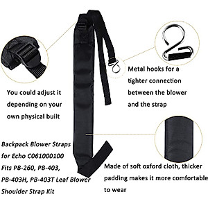 Backpack Blower Straps for Echo Replace C061000100, P021001770, 30030008260, P021001760, 30030008261 Fit Fits PB-260, PB-403, PB-403H, PB-403T Leaf Blower Shoulder Strap Kit
