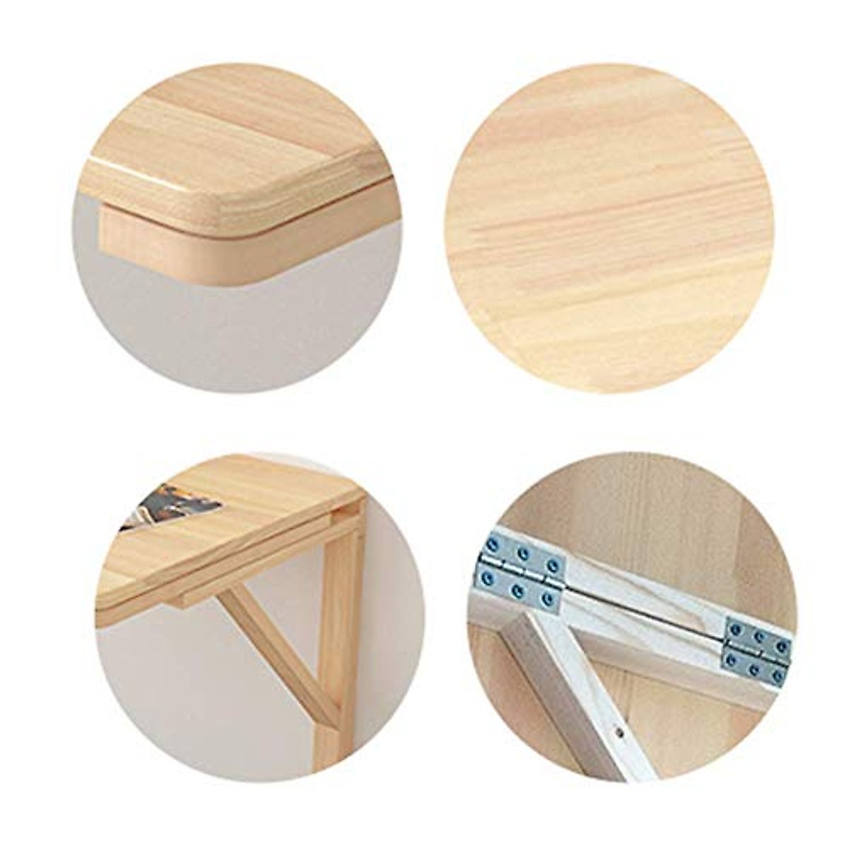 PIBM Stylish Simplicity Shelf Wall Mounted Floating Rack Shelves Foldable Computer Desk Solid Wood Triangular Bracket Bearing Strong,12 Sizes, a ,
