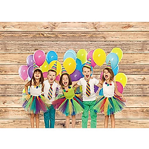 Alltten 10x8FT Thin Vinyl Brown Wood Backdrops Wood Wall Photography Background Newborn Baby Shower Children Birthday Party Cake Smash Decors Wooden Background Professional Studio Photoshoot Props F9