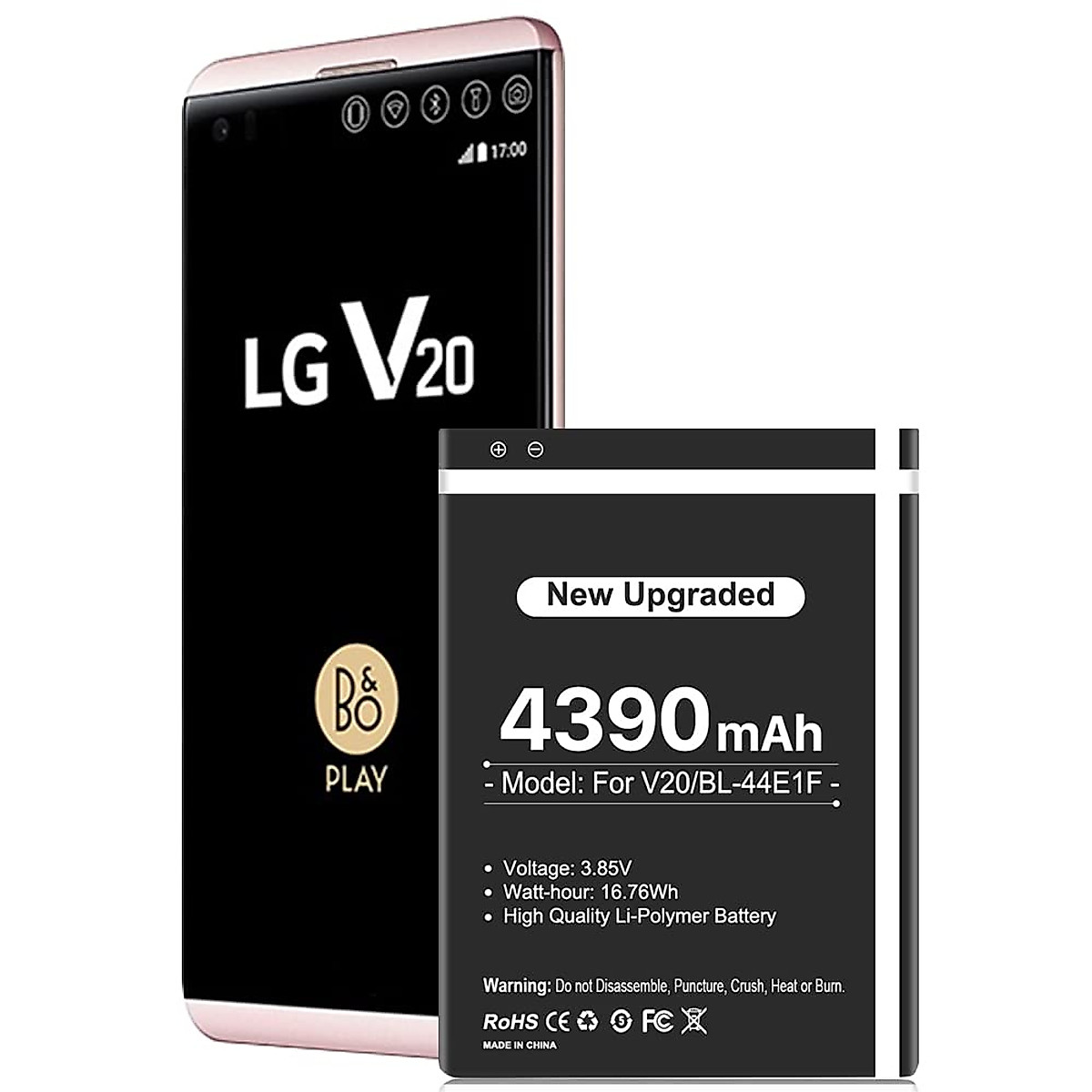 JDIRLDL Battery for LG V20, (2023 New Upgrade 0 Cycle LG V20 Battery Replacement for Lg V20,S996, H910, H918, VS995, LS997, VS995, H990T, H990N Dual, H990DS Dual, F200L | V20 Spare Battery