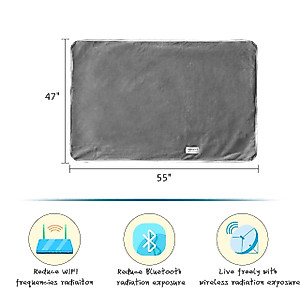 NIULAFR Faraday Blanket, 47x55in Blanket for Beds Protection, Blanket for Pregnant and New Born Baby Two Sides Blanket