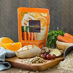 Tube feeding formula Orange Chicken, Carrots & Brown Rice Pureed Blended Meal for Feeding Tubes,9.4 oz Pouch (Pack of 12 Pouches)