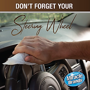 Miracle Brands Auto Leather Wipes - 30 Count, Clean & Protect Leather Upholestry