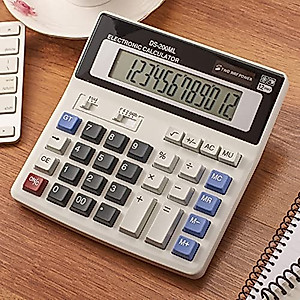 Calculators, Standard 12 Digit Calculator, Simple Desk Calculator Large Display, Big Button Calculators Desktop, Basic Handheld Solar Battery Powered Calculator for Students Home Office Business