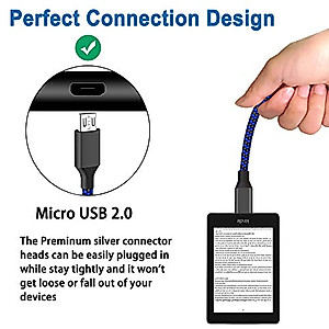 Micro USB Charging Cable 6FT Compatible with Fire HD HDX Tablet 7 8 10,Fast PS4 Charger Cord for Xbox One S/X/Elite,Playstation 4,PS4 Pro/Slim,Samsung S7/S4/J7/J3.Android Cord for Kindle,LG,HTC,Moto